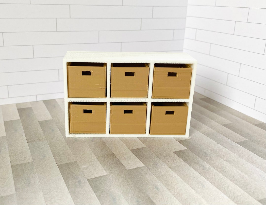 3D Digital Print File 1:12 Box Shelf OBJ, STL File, Dollhouse Furniture ...