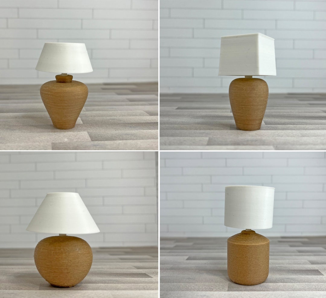 Digital File ONLY 1:12 Scale 3D Lamp Base and Lamp Shade Print File ...