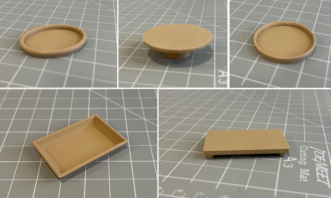 Digital File ONLY - 1:12 Scale Decorative Trays for Miniature Dollhouse ...