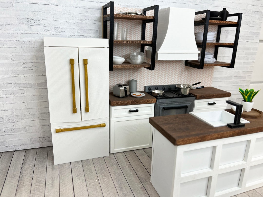 Digital 3D Print File 1:12 Scale Dollhouse Refrigerator OBJ, & STL ...