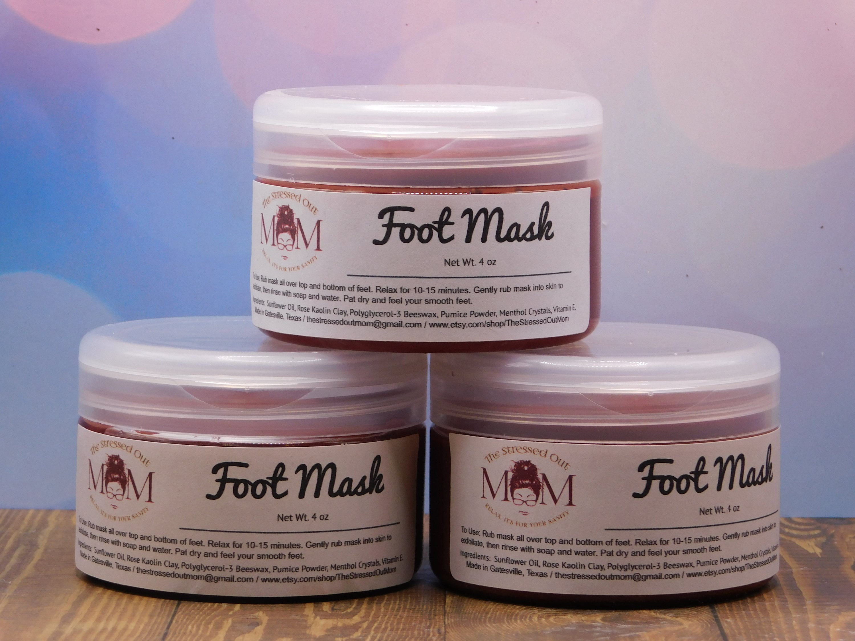 4 Oz Rose Kaolin Clay Foot Mask - Etsy