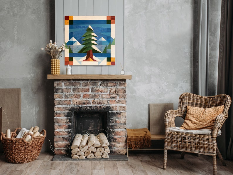 Winter Fir Tree Barn Quilt Pattern and Directions for Painting - Etsy