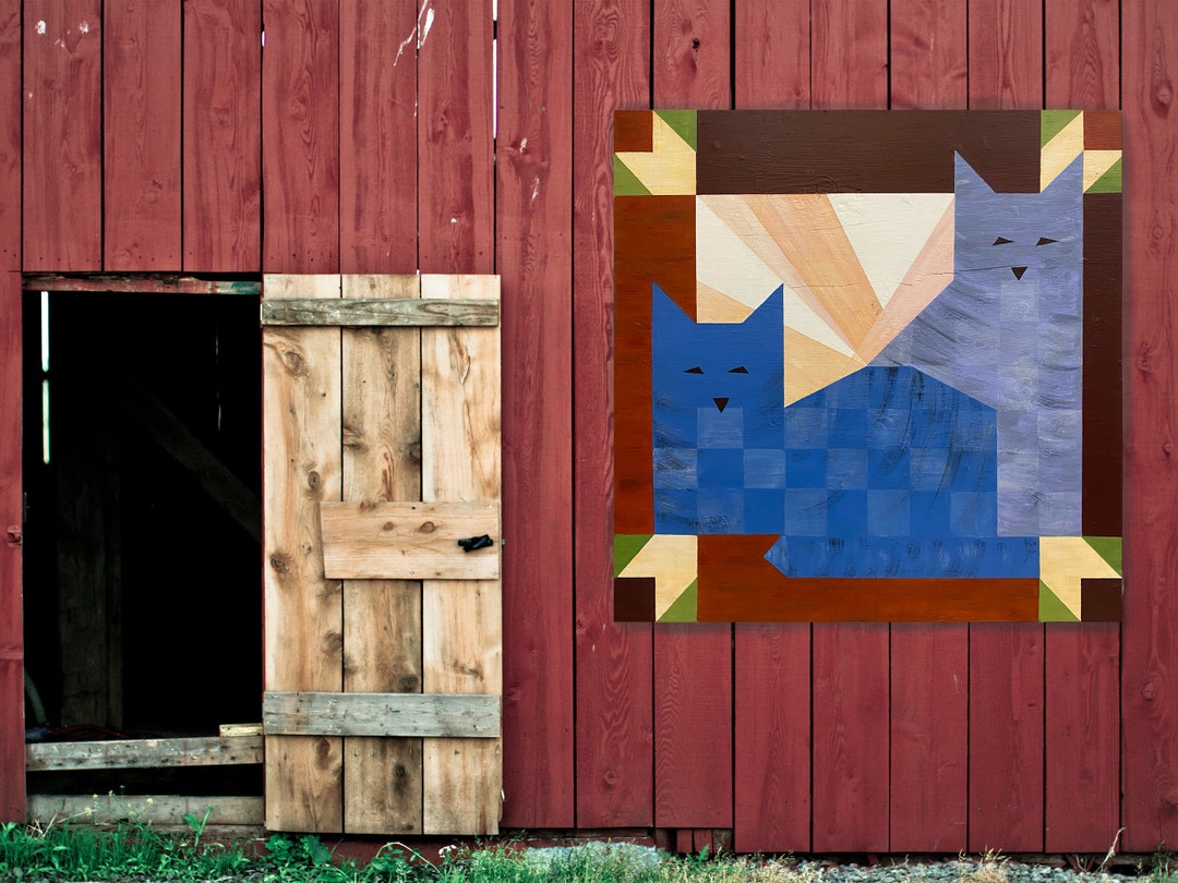 Cats in the Window Barn Quilt Pattern and Directions for - Etsy