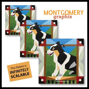 Ranch Dog Barn Quilt Painting Pattern: Tri-color, Aussie, Border Collie ...
