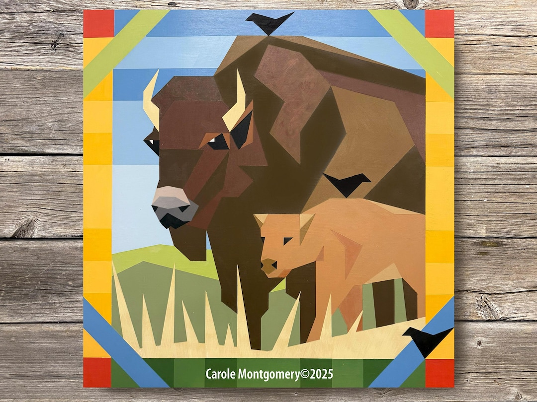 Buffalo Barn Quilt Pattern and Directions for Painting Outdoor Art ...