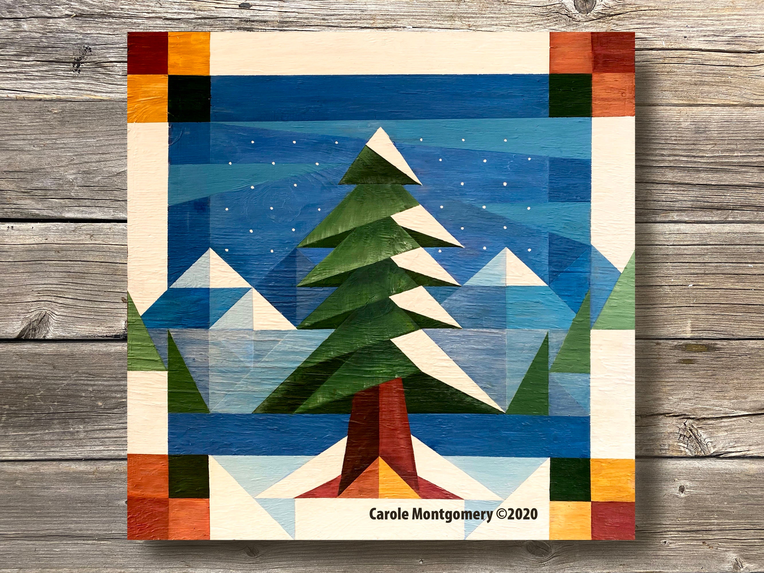 Winter Fir Tree Barn Quilt Pattern and Directions for Painting - Etsy
