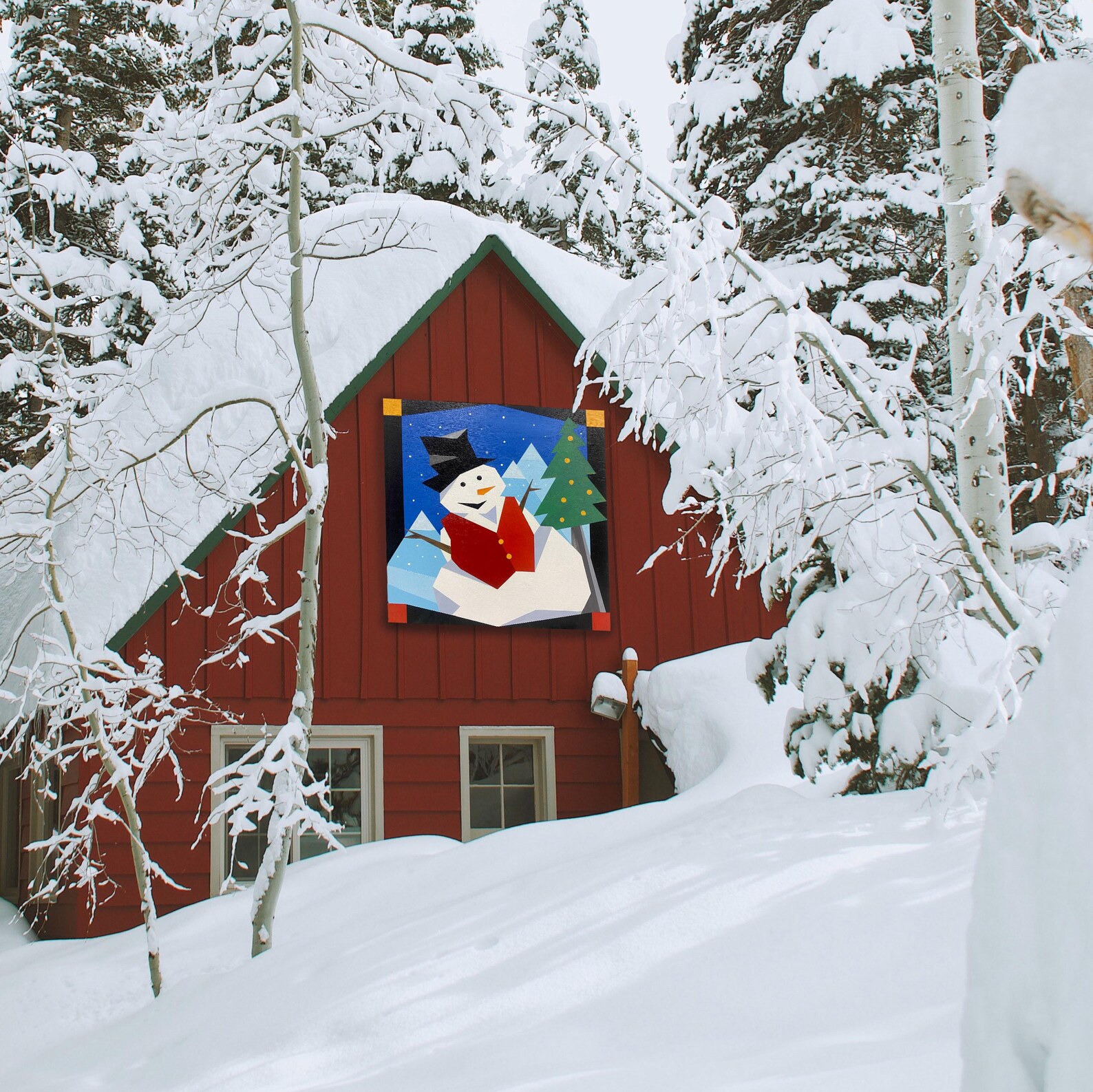 Mister Snowman Barn Quilt Painting Pattern: DIY Wall Art Tutorial (PDF ...