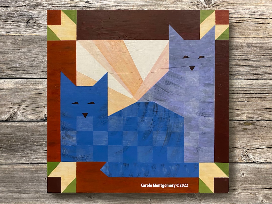 Cats in the Window Barn Quilt Pattern and Directions for Painting This ...