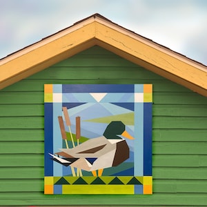 Mr. Mallard the Duck Barn Quilt Painting Pattern: DIY Wall Art Tutorial ...