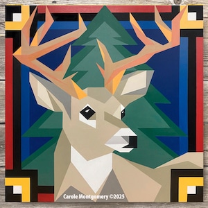 Deer Barn Quilt Painting Pattern - Buck DIY Wall Art Tutorial (PDF ...