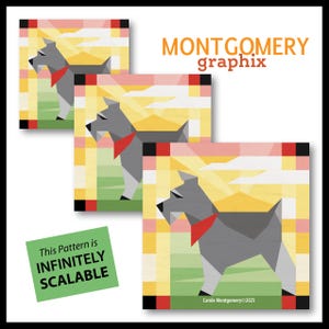 Grey Schnauzer Dog Barn Quilt Pattern and Directions for Painting This ...