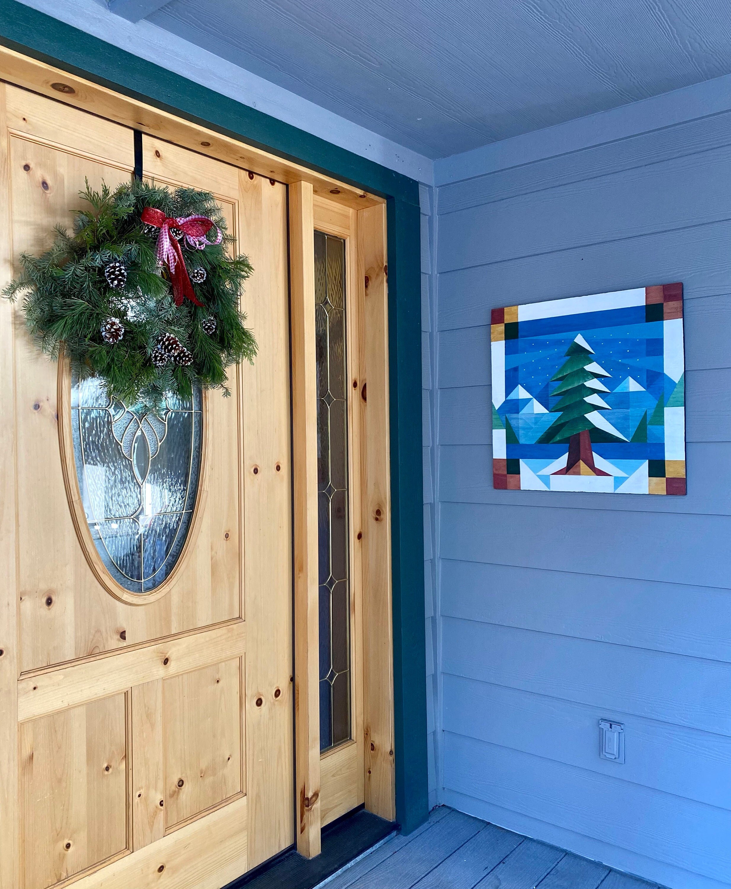 Winter Fir Tree Barn Quilt Pattern and Directions for Painting - Etsy