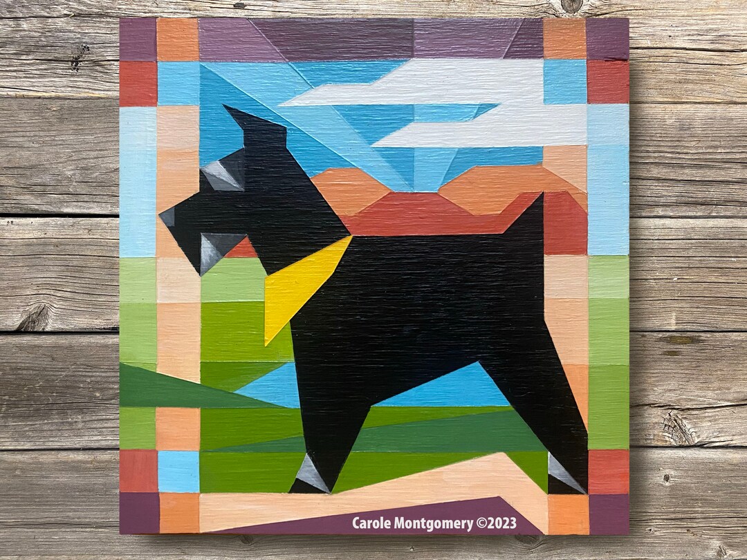 Schnauzer Dog Barn Quilt Pattern and Directions for Painting This ...