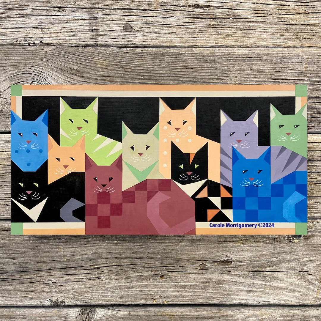 Cats, Kitty Chorus Line Barn Quilt Painting Pattern: DIY Wall Art ...