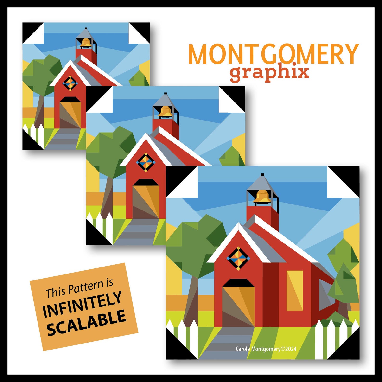 Country Schoolhouse Barn Quilt Painting Pattern: DIY Wall Art Tutorial ...