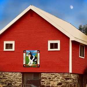 Ranch Dog Barn Quilt Painting Pattern: Tri-color, Aussie, Border Collie ...