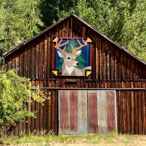 Deer Barn Quilt Painting Pattern - Buck DIY Wall Art Tutorial (PDF ...