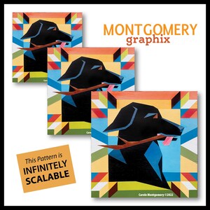 Black Lab Retriever Barn Quilt Pattern and Directions for Painting This ...