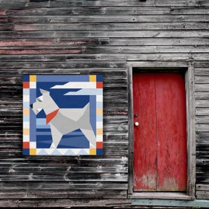 Silver Schnauzer Dog Barn Quilt Painting Pattern: DIY Wall Art Tutorial ...