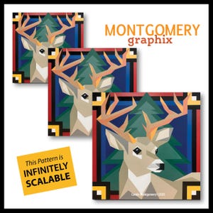 Deer Barn Quilt Painting Pattern - Buck DIY Wall Art Tutorial (PDF ...