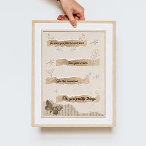 BUTTERFLY FLORAL Motivational POSTER for Plant Lover Digital ...