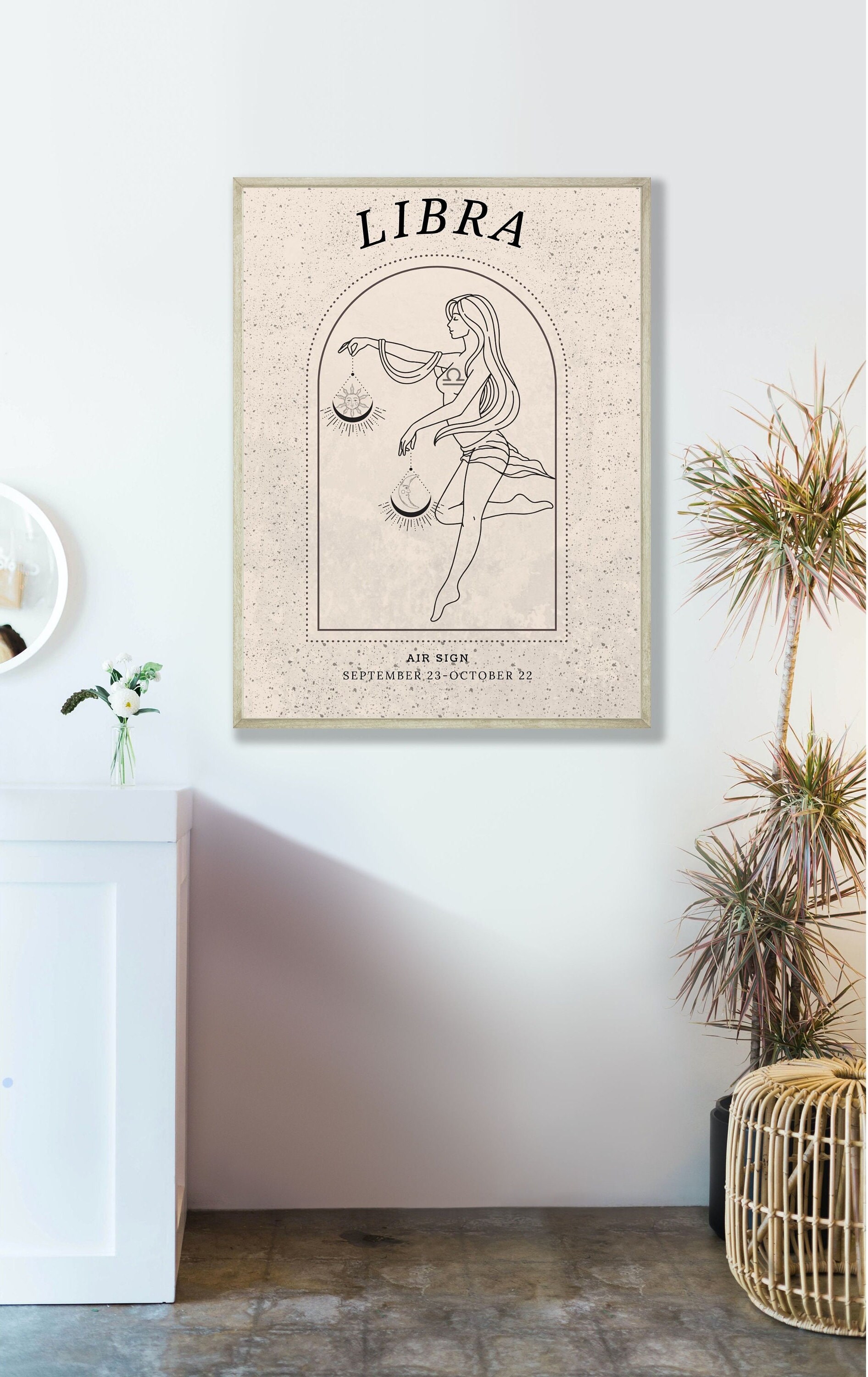 Libra Zodiac Print Libra Astrology Libra Star Sign Libra | Etsy
