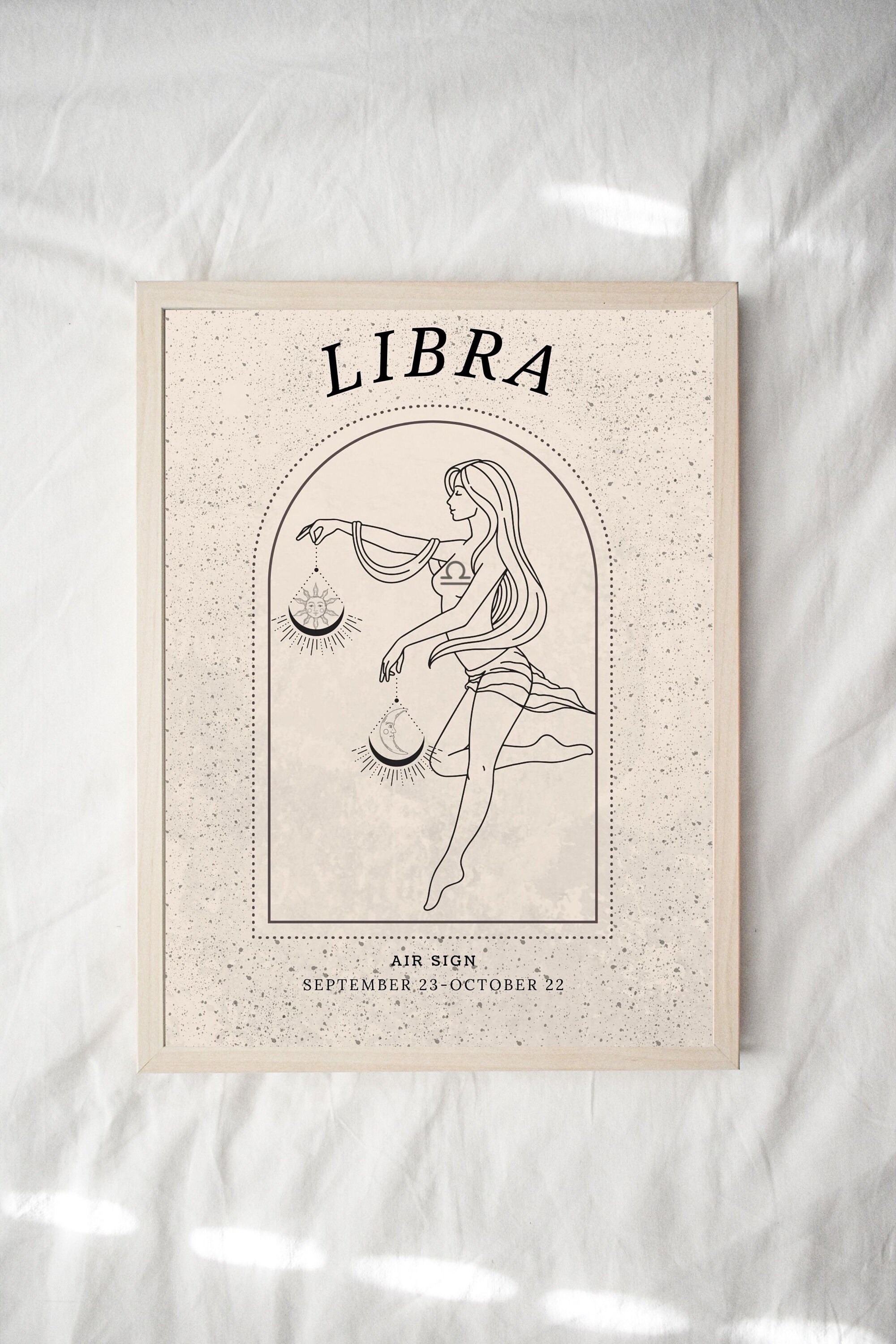 Libra Zodiac Print Libra Astrology Libra Star Sign Libra | Etsy