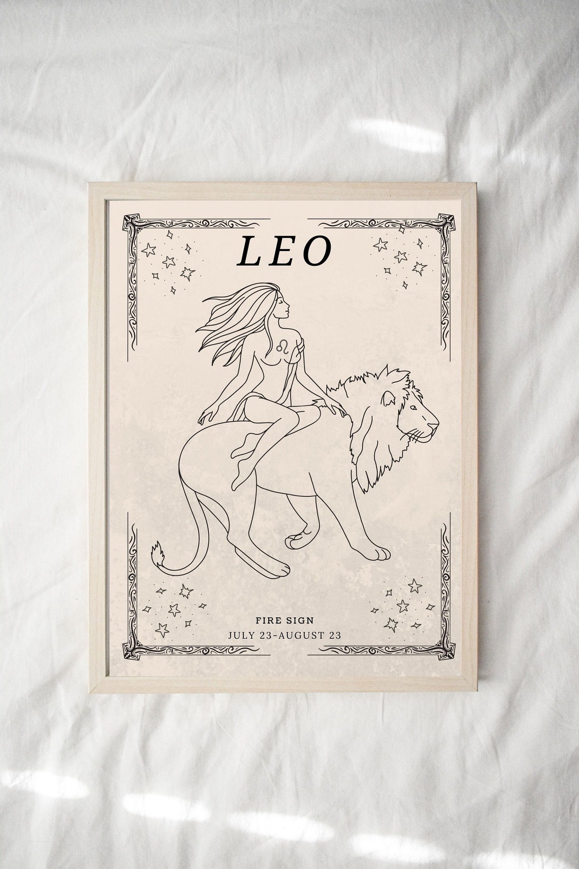 Leo Astrology Poster Zodiac Sign Print Leo Zodiac Art Leo - Etsy