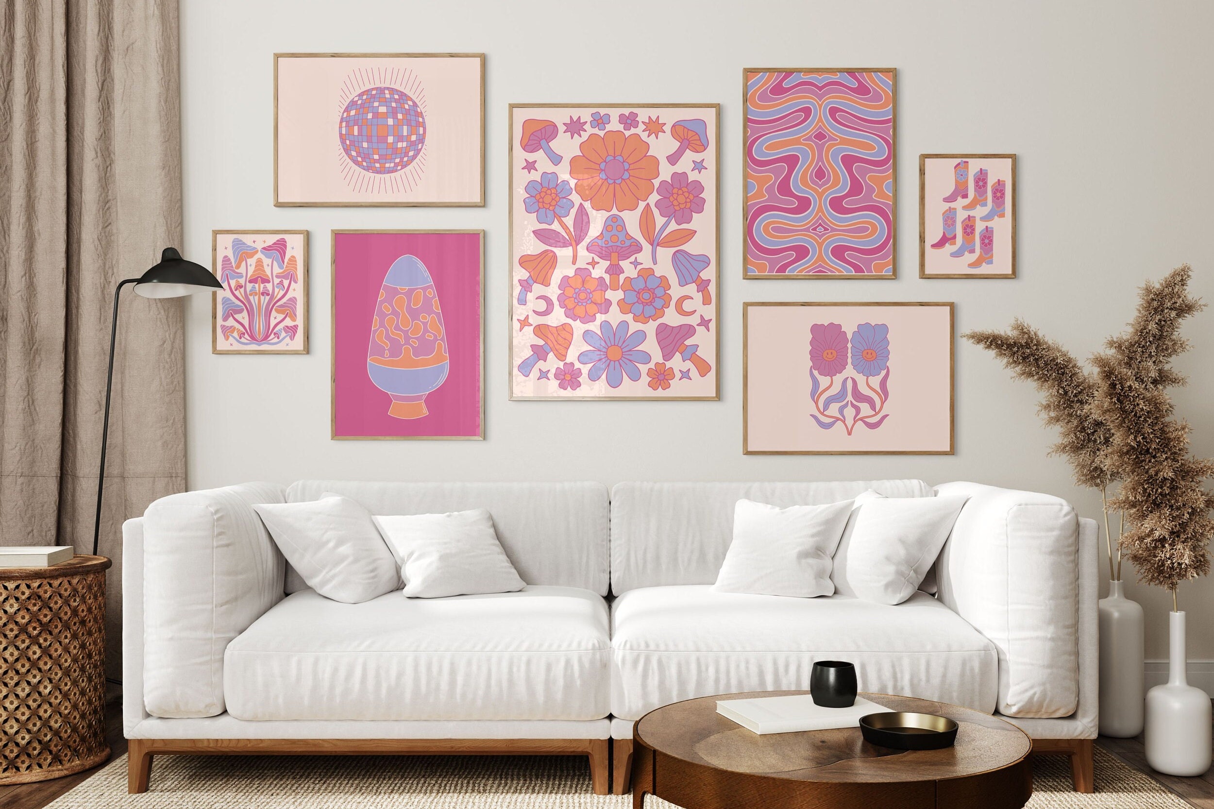 Groovy Gallery Wall Art 70s Style Poster Groovy Smiley - Etsy