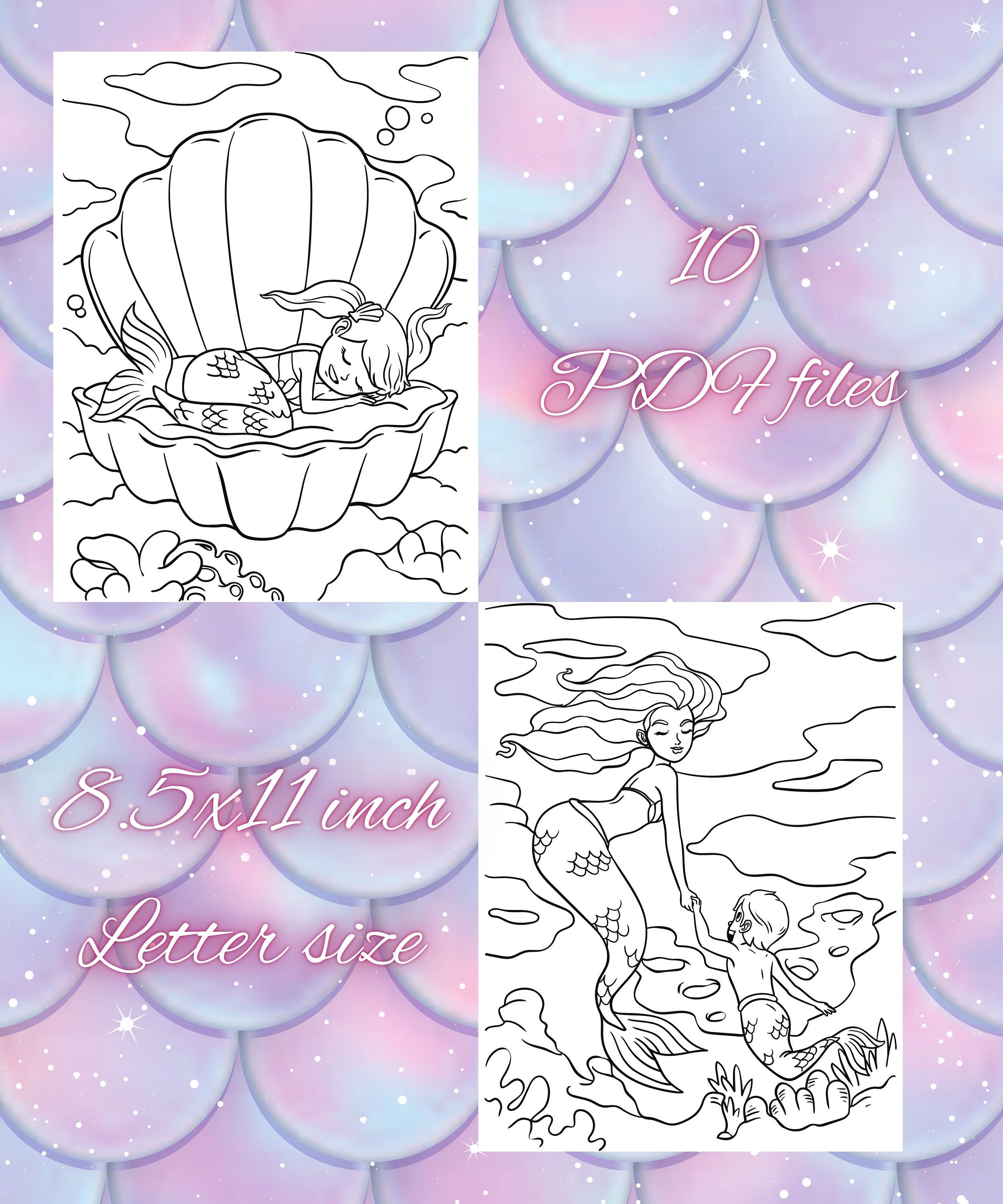 Mermaid Coloring Pages, Underwater Coloring Pages, Ocean Coloring Pages ...