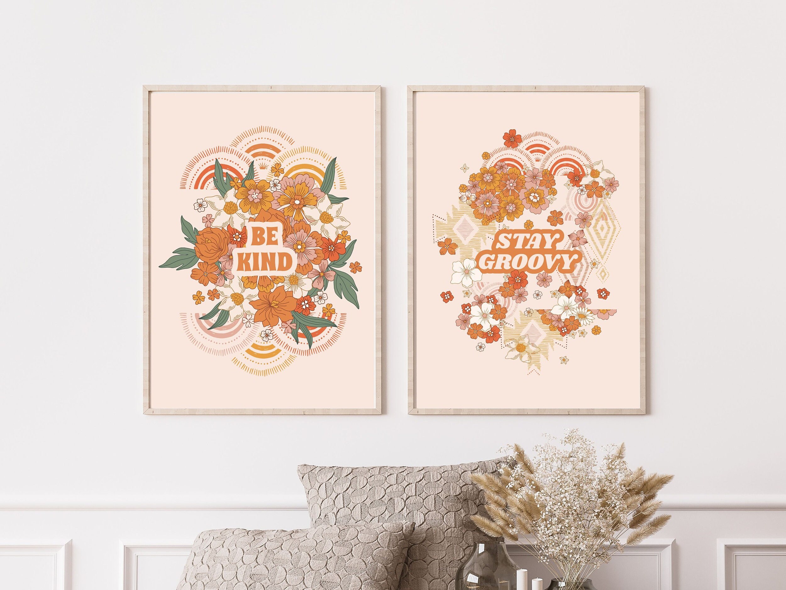 Groovy Poster Set of 2 Groovy Poster Print Retro 70s Wall - Etsy