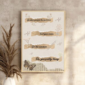 BUTTERFLY FLORAL Motivational POSTER for Plant Lover Digital ...