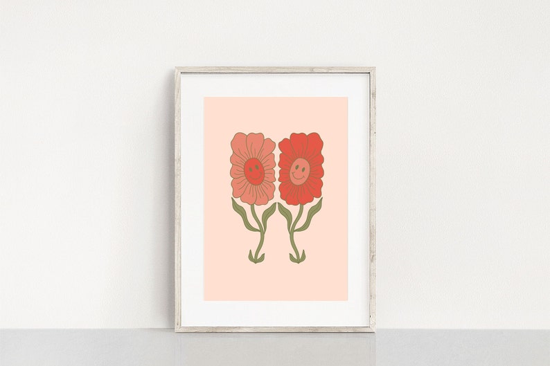 Groovy Poster Set Trendy Retro Gallery Wall Art Set of 7 - Etsy