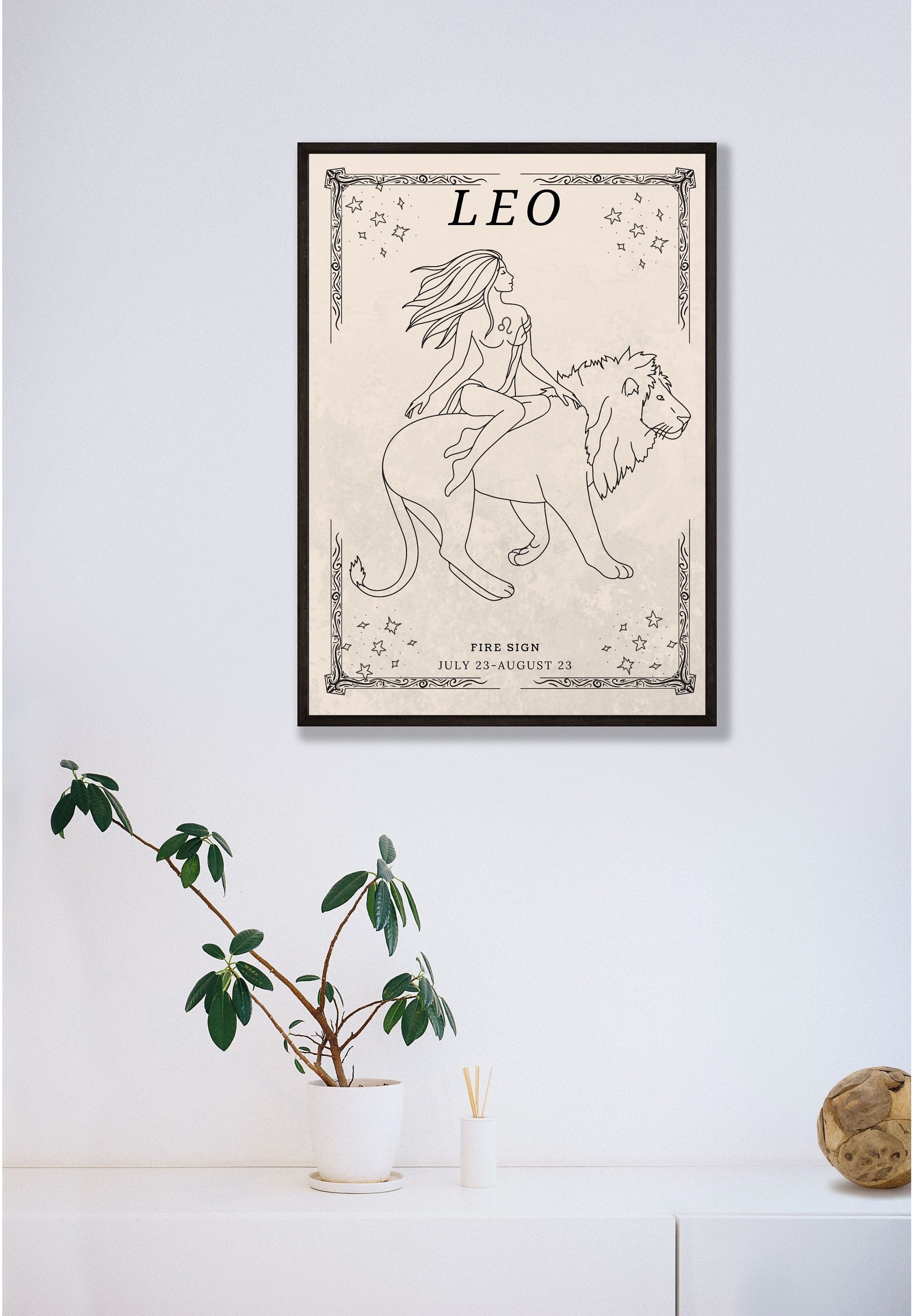 Leo Astrology Poster Zodiac Sign Print Leo Zodiac Art Leo - Etsy