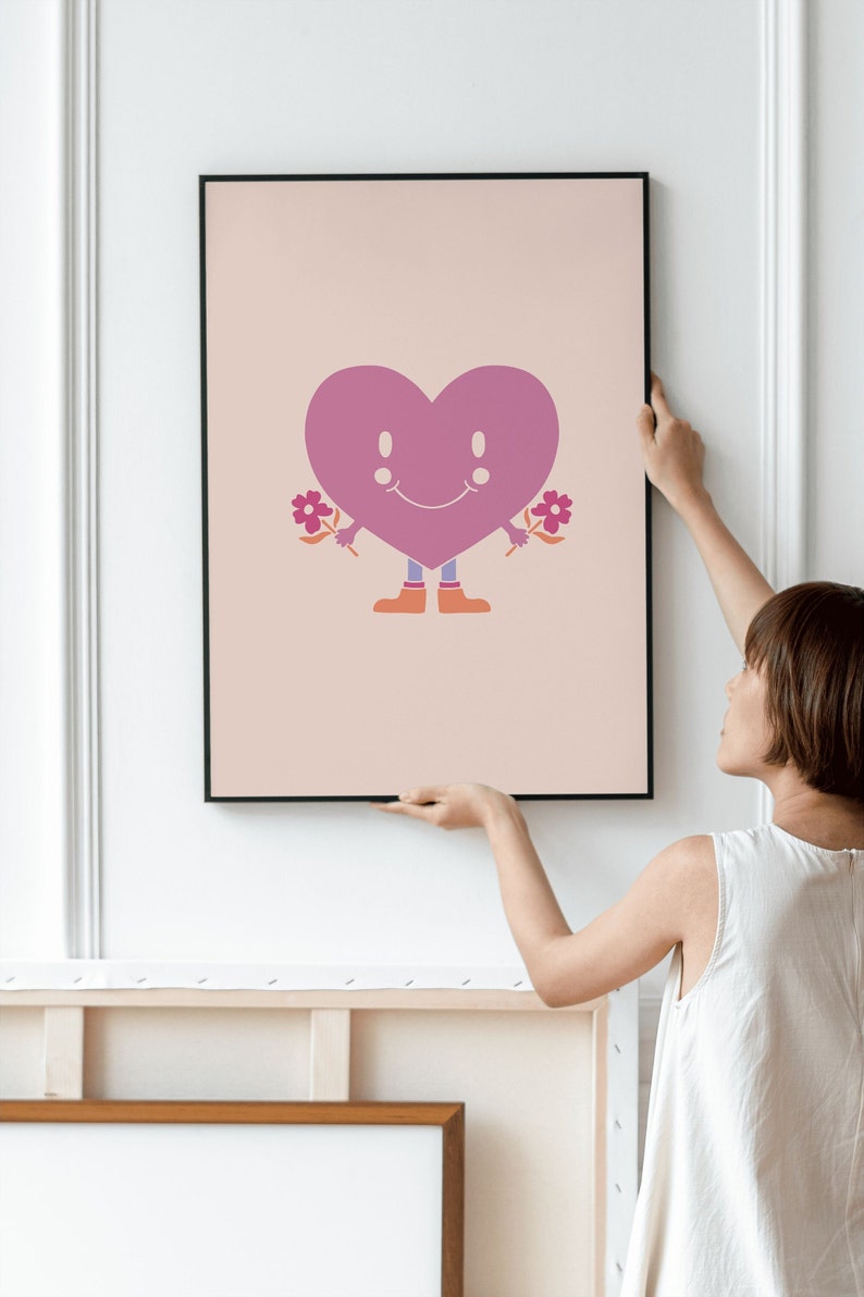 Groovy Poster Set Trendy Retro Gallery Wall Art Set of 7 - Etsy