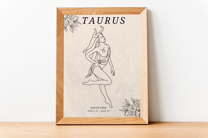 Taurus Zodiac Art Print: Constellation Wall Decor (digital Download) - Etsy