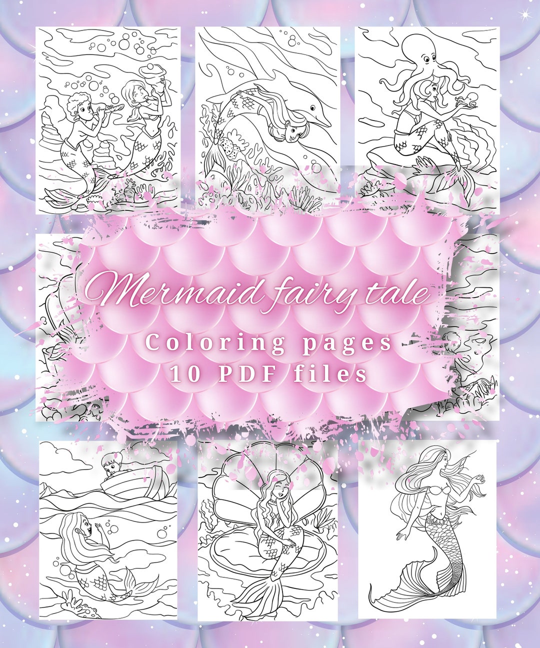 Mermaid Coloring Pages, Underwater Coloring Pages, Ocean Coloring Pages ...