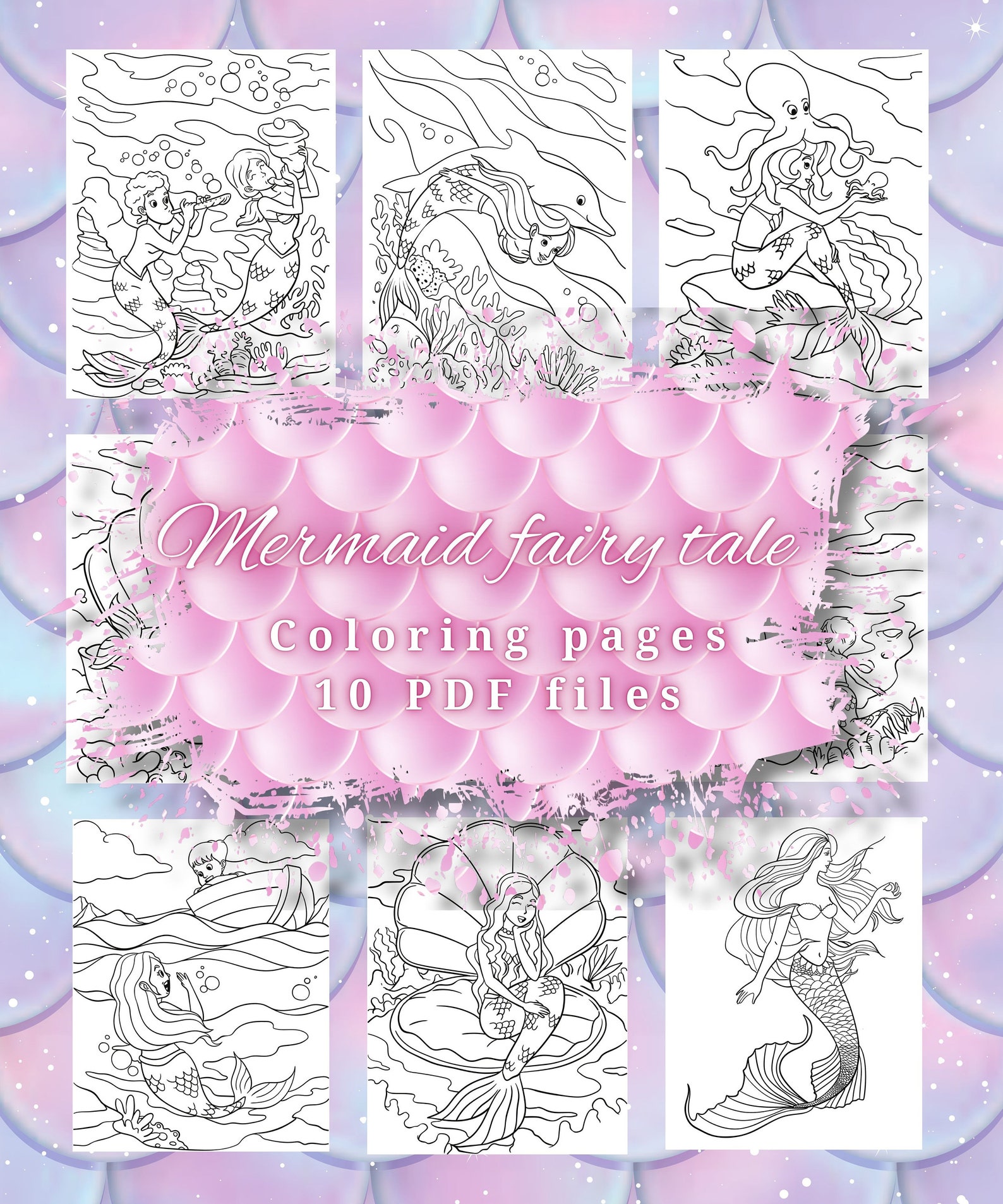 Mermaid Coloring Pages, Underwater Coloring Pages, Ocean Coloring Pages ...