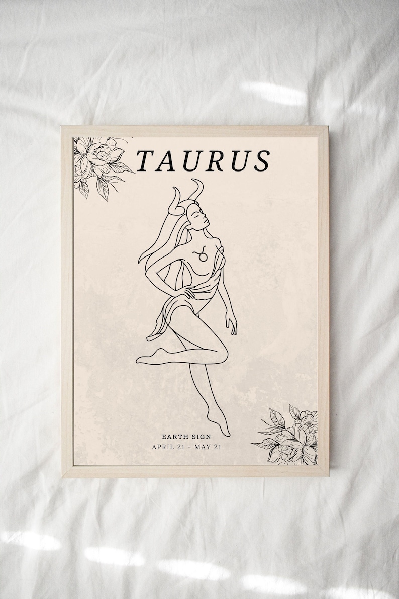 Taurus Zodiac Art Print: Constellation Wall Decor (digital Download) - Etsy