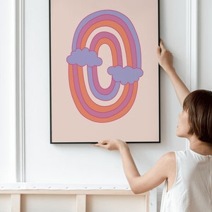 Groovy Poster Set Trendy Retro Gallery Wall Art Set of 7 - Etsy