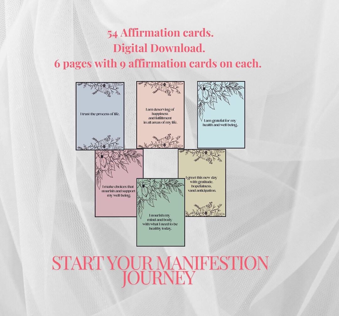 Affirmation Cards, Affirmation Cards Digital, Mindfulness Cards ...