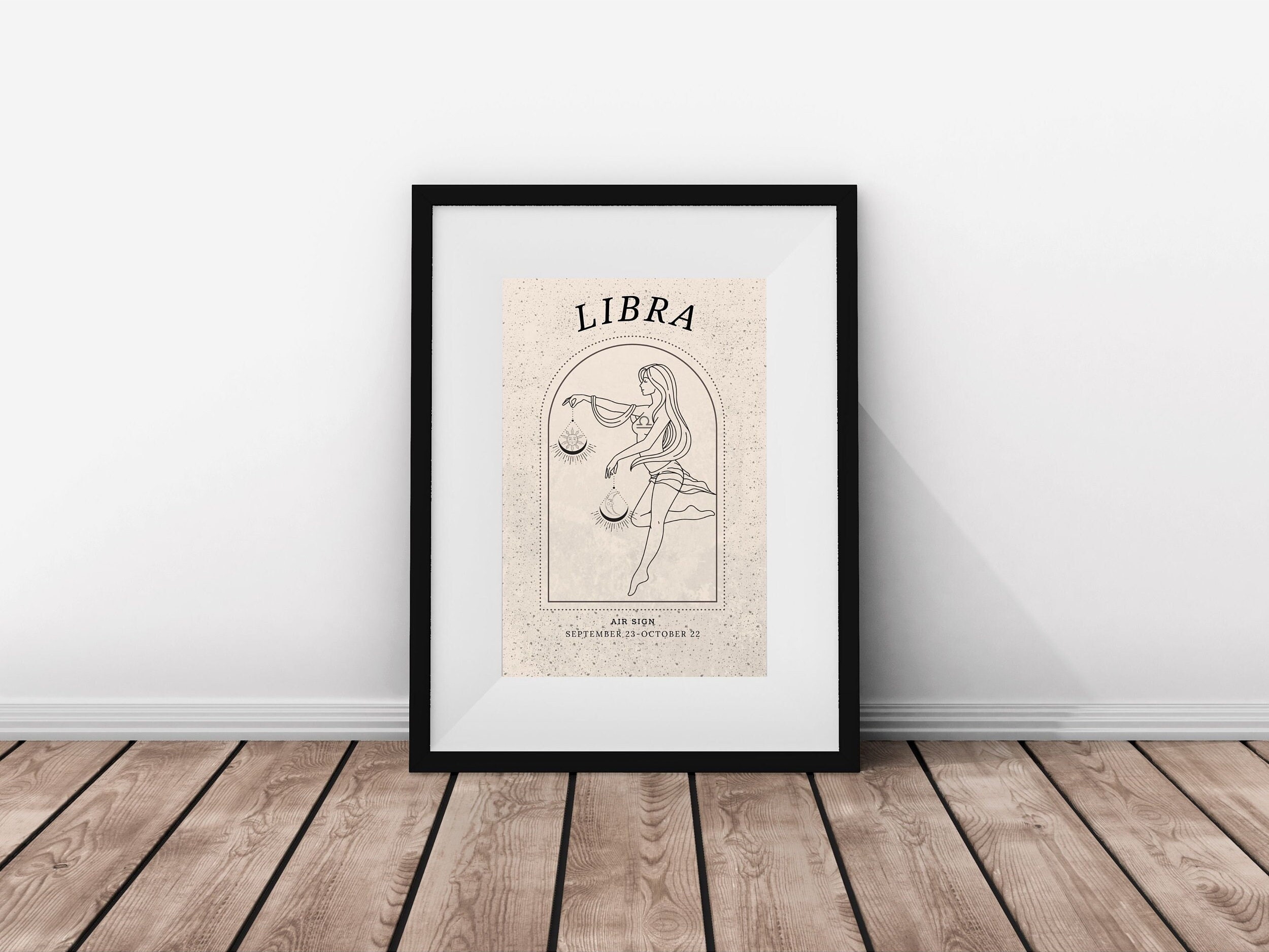 Libra Zodiac Print Libra Astrology Libra Star Sign Libra | Etsy