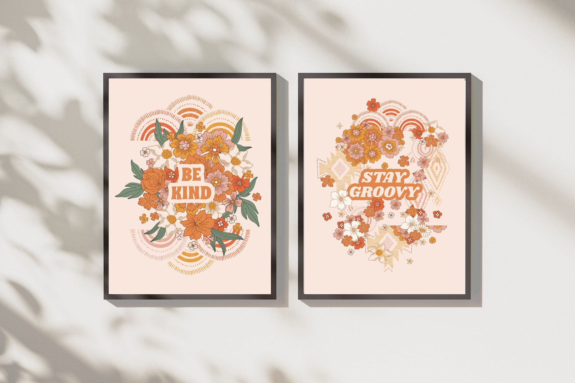 Groovy Poster Set of 2 Groovy Poster Print Retro 70s Wall - Etsy