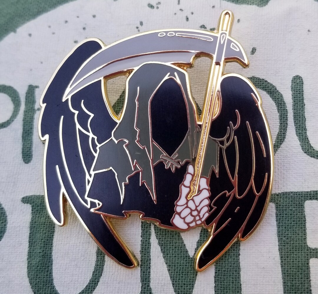 Grim Reaper Spooky Season Enamel Pin Death Reaper - Etsy