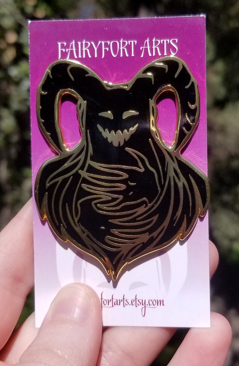 Happy Wraith Enamel Pin | Necromancy, Ghost Pin, Gold Enamel, Fantasy ...