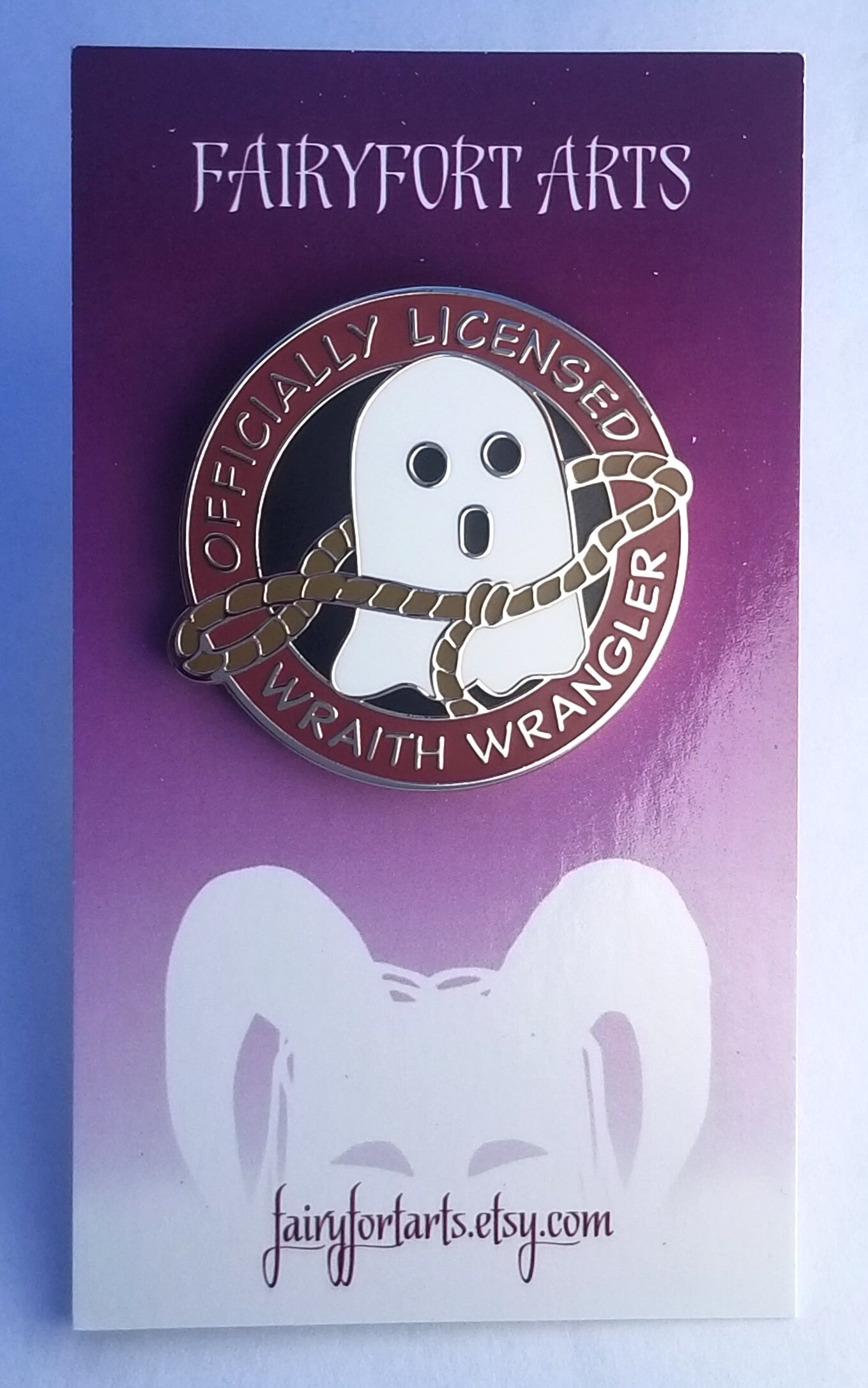 Officially Licensed Wraith Wrangler Enamel Pin | Necromancy, Funny ...