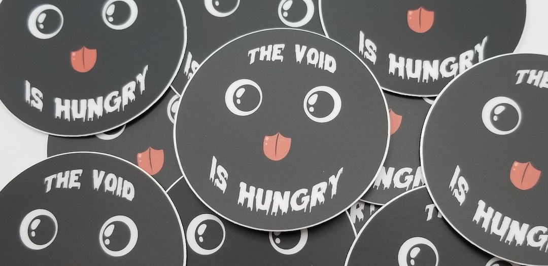 The Void is Hungry - Cat Sticker - Etsy