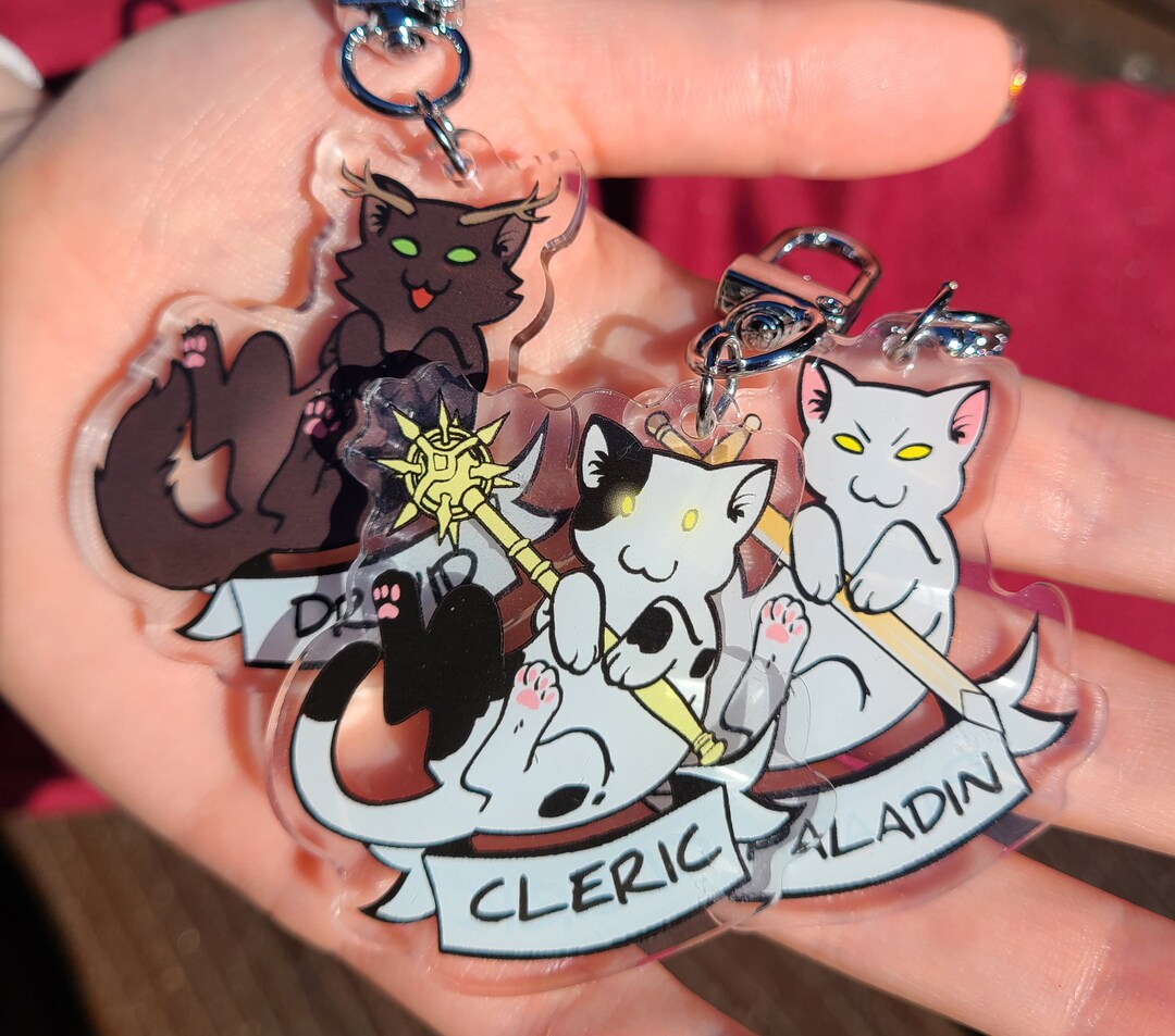 Cleric Cat Acrylic Charm - Etsy