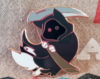 Cat Grim Reaper Enamel Pin Grim Reaper on Gravestone Cat Enamel Pin ...