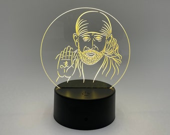 Sai Baba Desk Light, Sai Baba 3d Light, Sai Baba LED Light, 3D Light ...